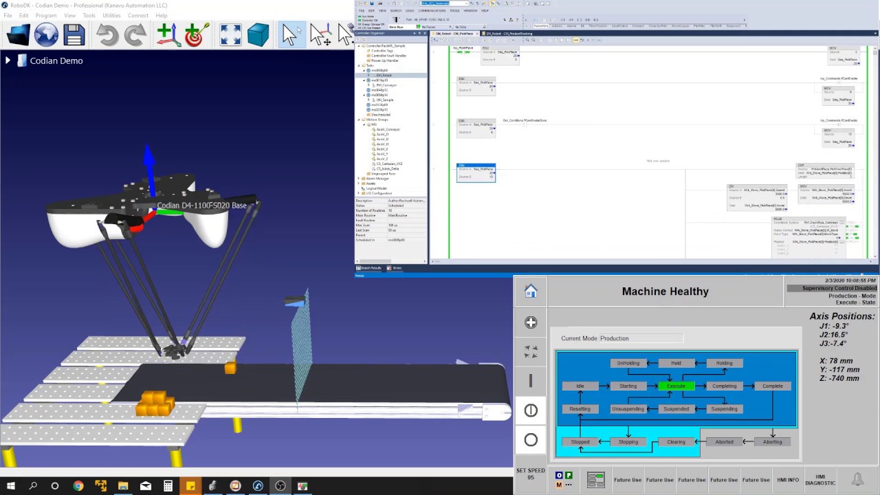 PLC-Based Codian Robot Pick and Place Simulation - YouTube