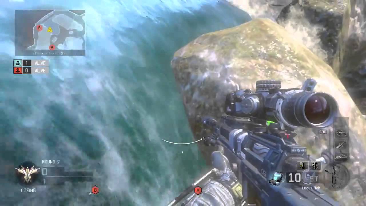 AMAZING Trickshot Spot Hunted Out of Map BO3 - YouTube