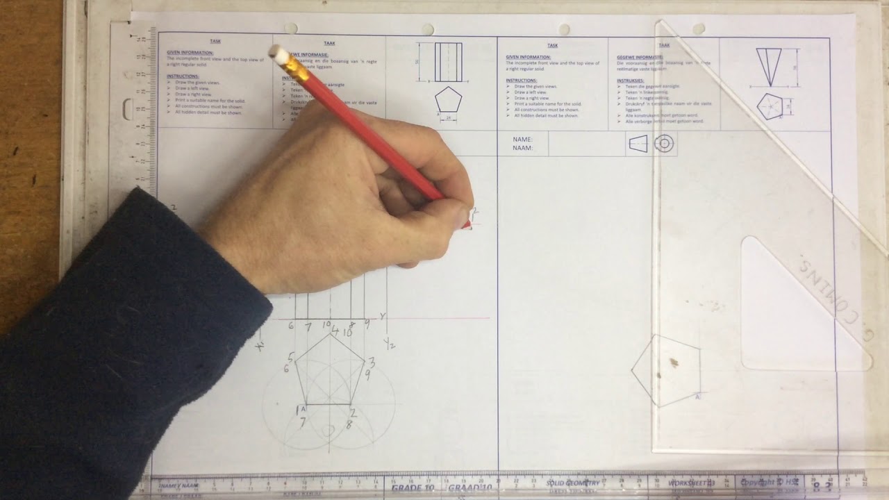 solid geometry pentagonal prism - YouTube