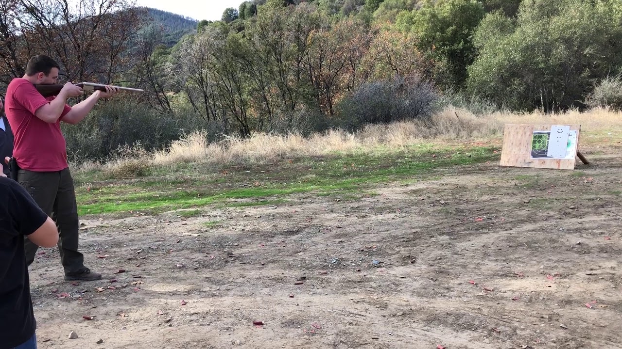 Double barrel shotgun fail - YouTube