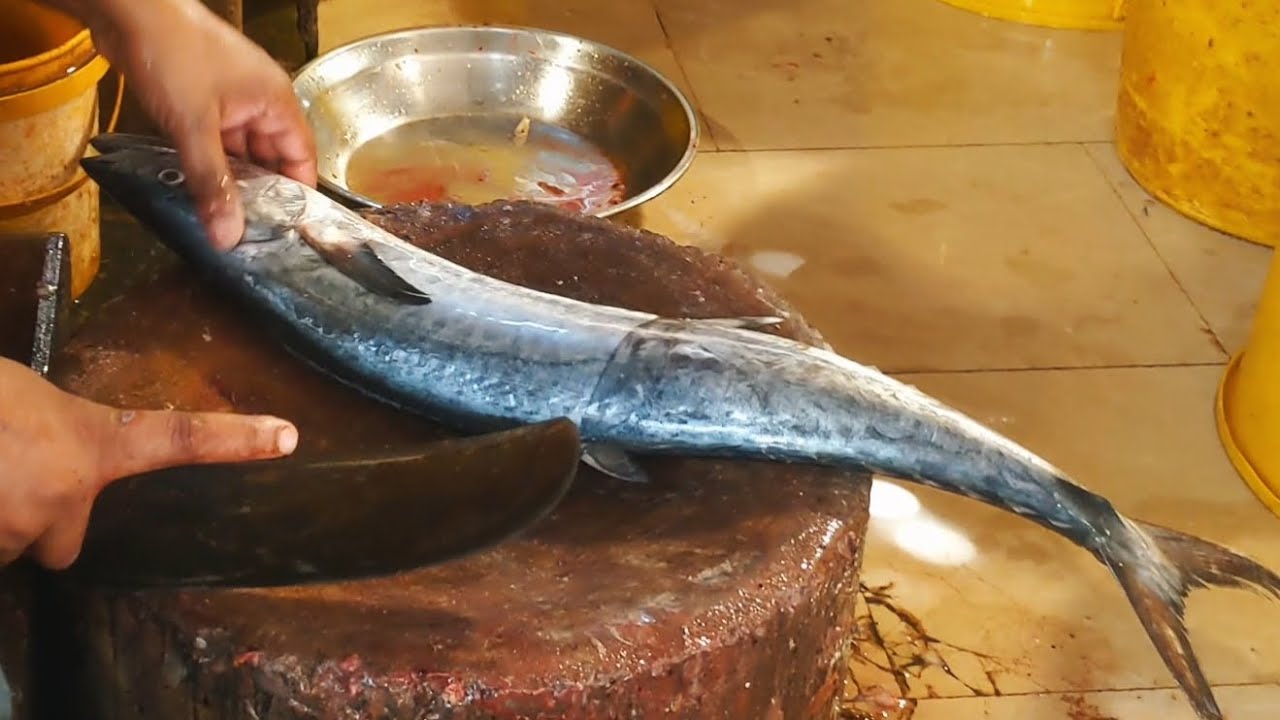 amazing surmai fish cutting skills best fishing expert - YouTube