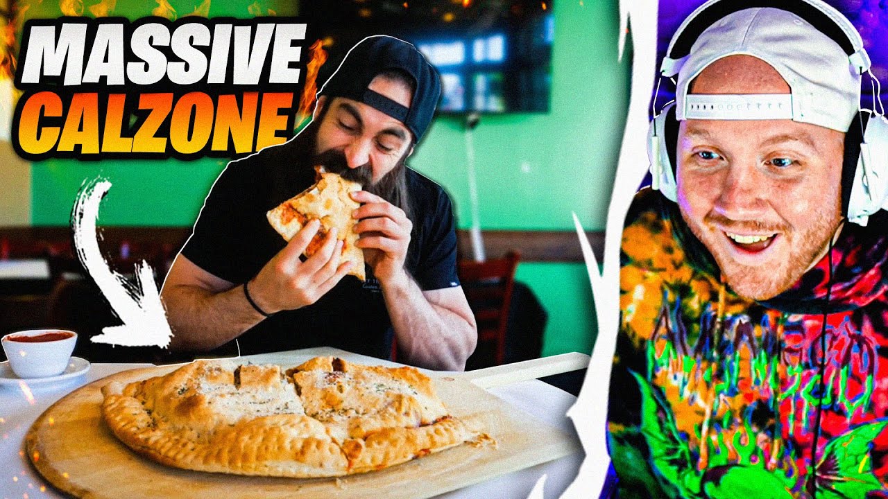 TIM REACTS TO MASSIVE CALZONE CHALLENGE... - YouTube