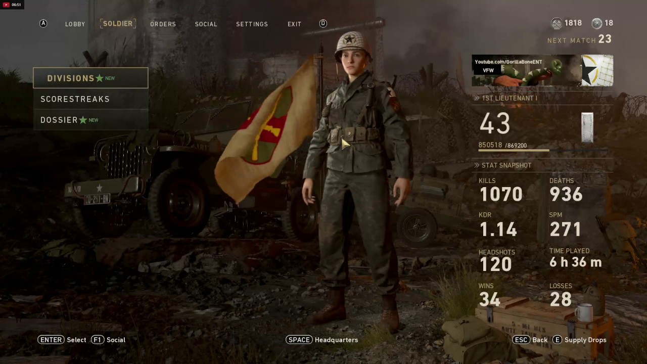 Call of Duty WW2 SVT 40 action - YouTube
