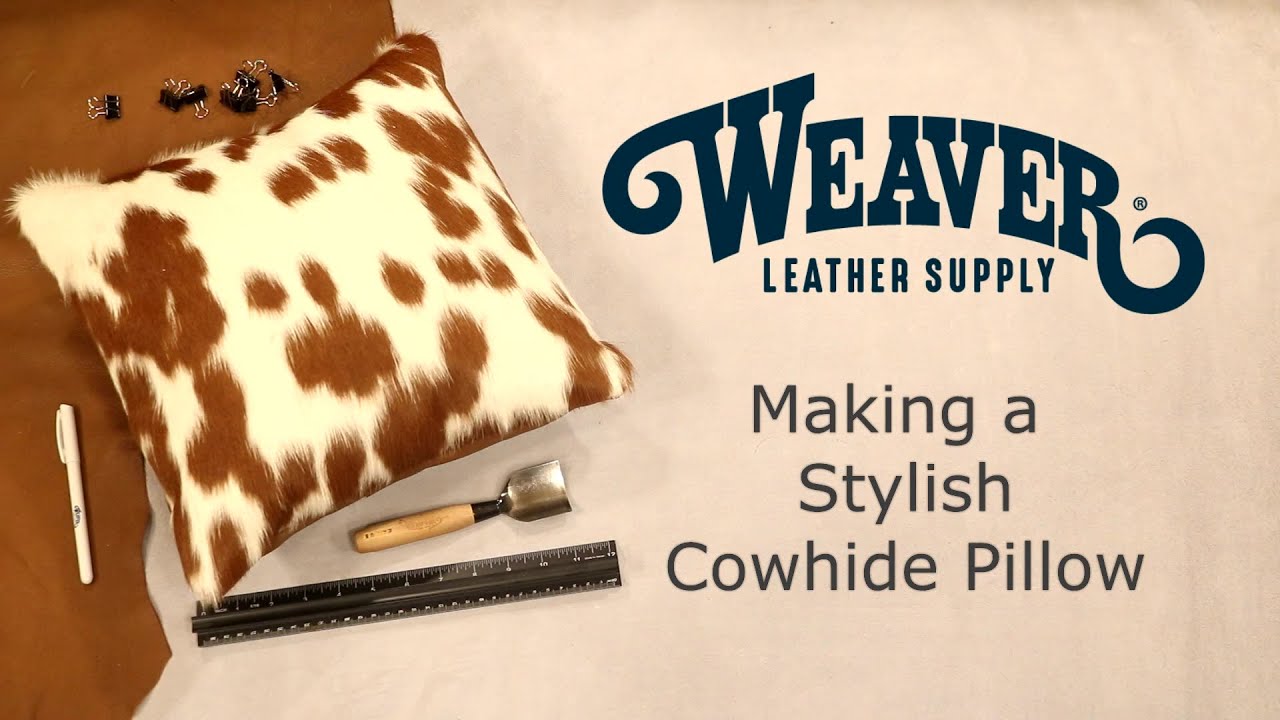 How to Make a Beautiful Hair-On Cowhide Pillow | Easy Leathercraft DIY ...