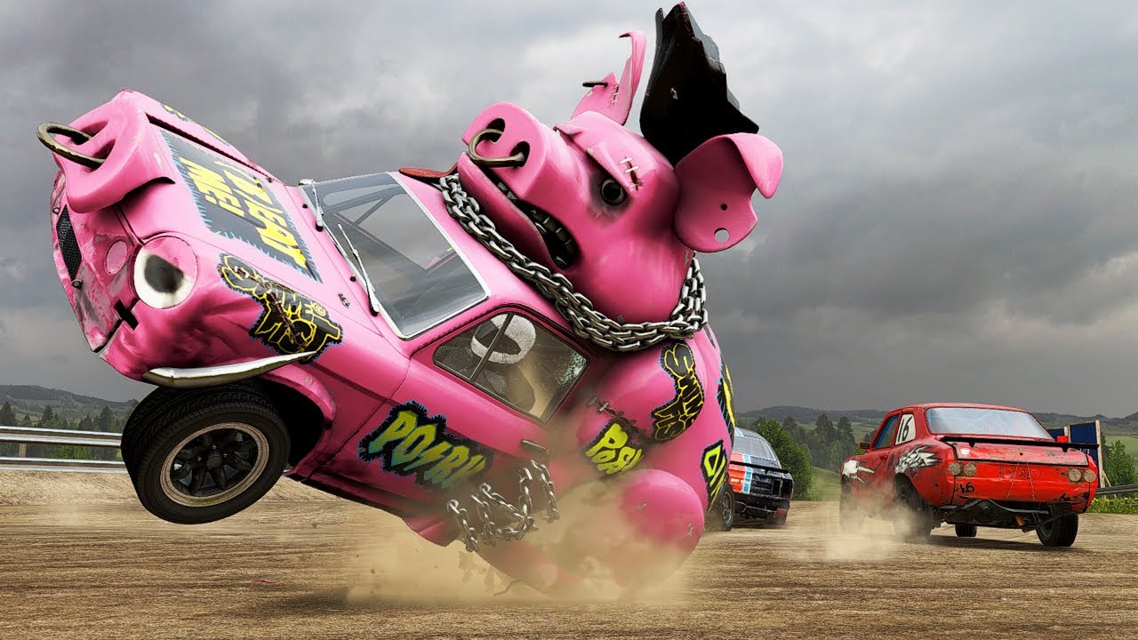 (B)eat me Pig Cars / Wreckfest - YouTube