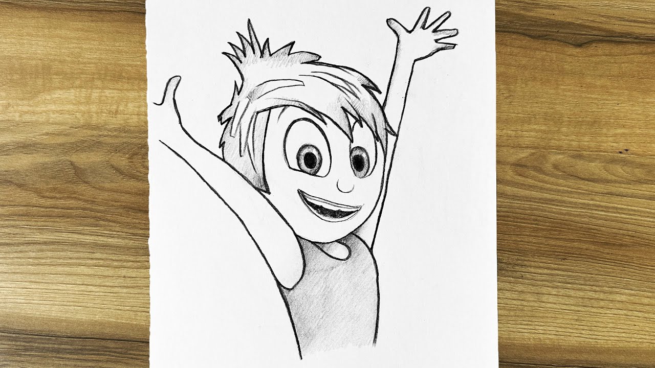 How to draw Joy from Inside Out || Easy drawing ideas for beginners ...