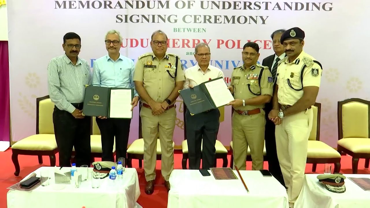 Signing of MoU between The Director General of Police, Puducherry ...
