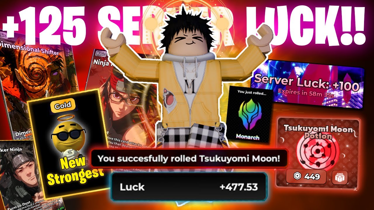 🔥INSANE PULL! +477 LUCK! New Strongest! Rolled Monarch & Pull Tsukuyomi ...
