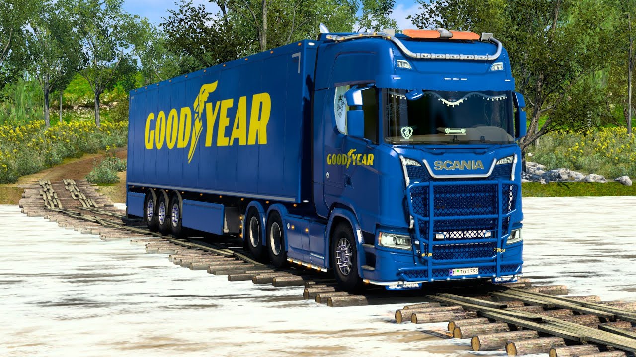 The Rough Road: Scania R Path Takes On Wooden Bridge #shorts - YouTube