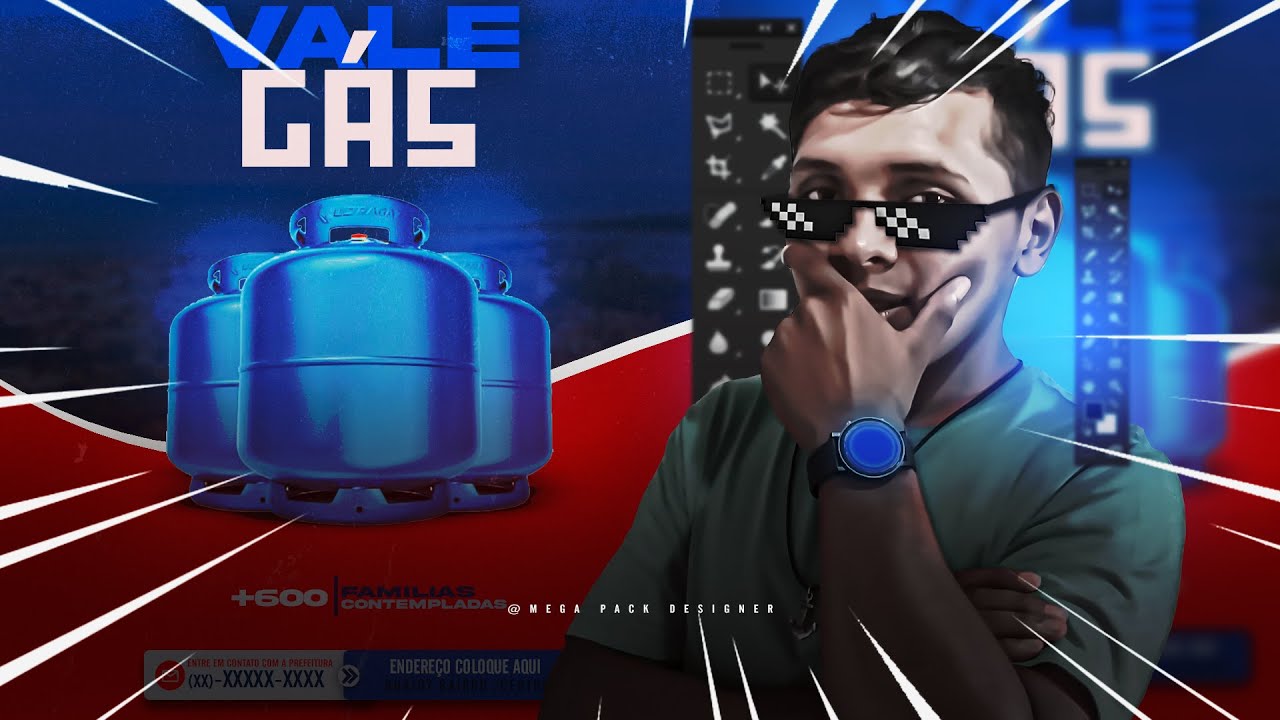 COMO FAZER FLYER DE GÁS ÉPICO | PHOTOSHOP | PSD FREE - YouTube