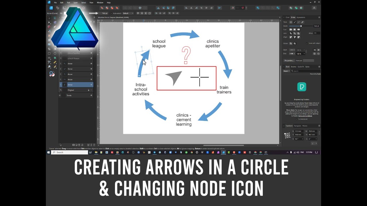 Create Circular Vector Arrows & Fix Node Tool Issues in Affinity ...