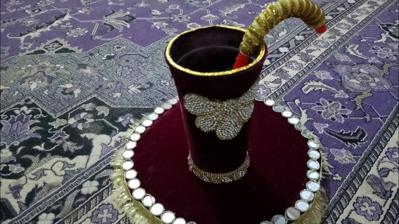 Doodh Pilai glass decoration ideas||how to decor dodh pilai glass at ...