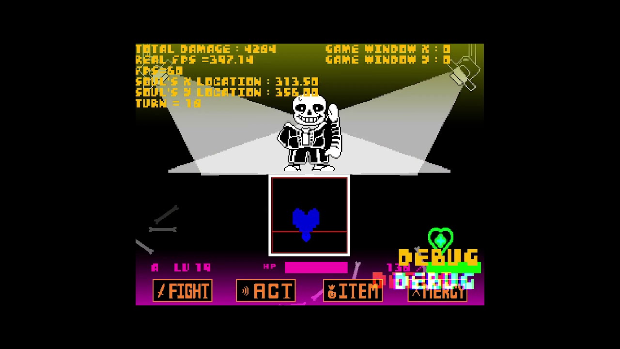 Undertale sans hard mode by RTF [debug mode] 無敵模式通關 - YouTube