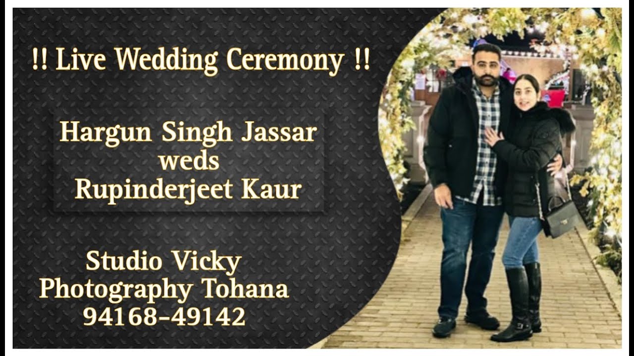 🔴Live Recaption Ceremony !! Hargun 💞 Rupinderjeet !! 📸(Vicky Studio ...