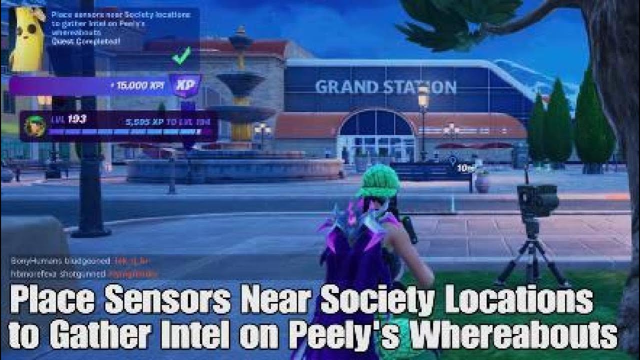 Secret Fortnite Peely Quest - Place Sensors Near Society Locations #1 ...