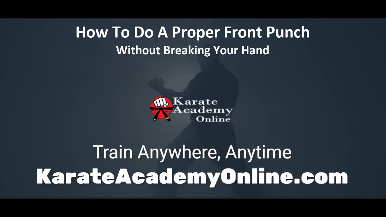 How To Do A Proper Martial Arts Front Punch - YouTube