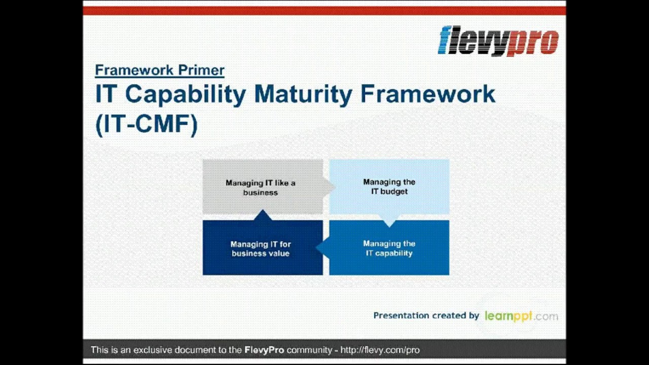 IT Capability Maturity Framework (IT-CMF) - YouTube