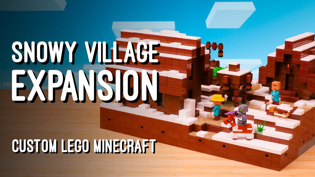 Snowy village expansion custom Lego Minecraft | Toy Network