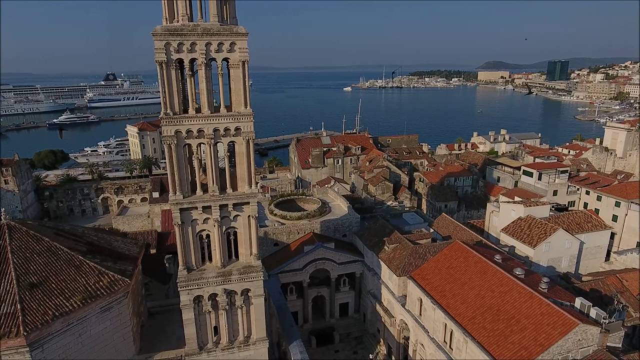 Plitvice beautiful waterfalls and Split tower and castle ruins in ...