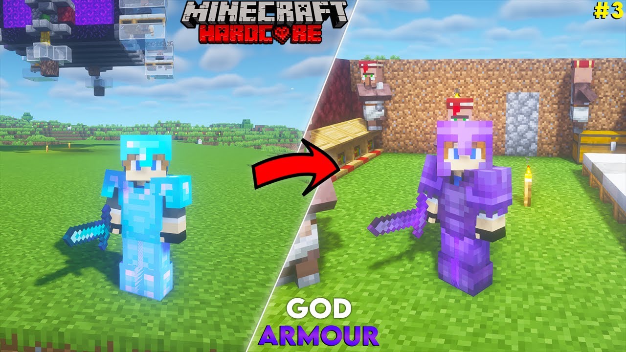 I Made A God Armour In Minecraft Hardcore #3 - YouTube