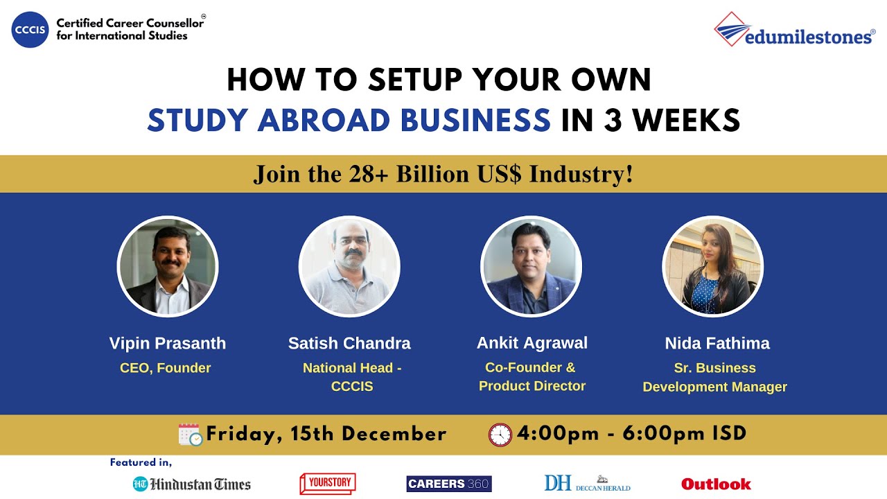 CCCIS Mega Webinar on 15th December 2023 - How to Start Your Study ...