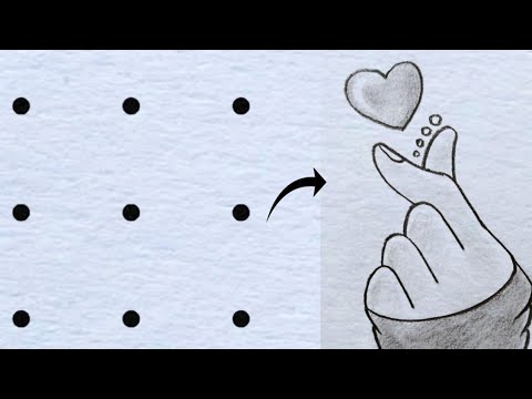 Korean Tumblr Heart Drawing | BTS Drawing Easy | BTS Army Drawing