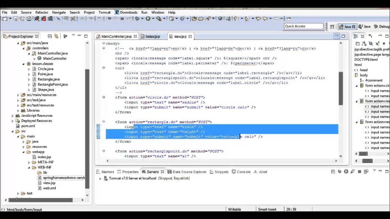 Java spring framework: Spring MVC, работа с формами (HttpServletRequest), Урок 6 - YouTube