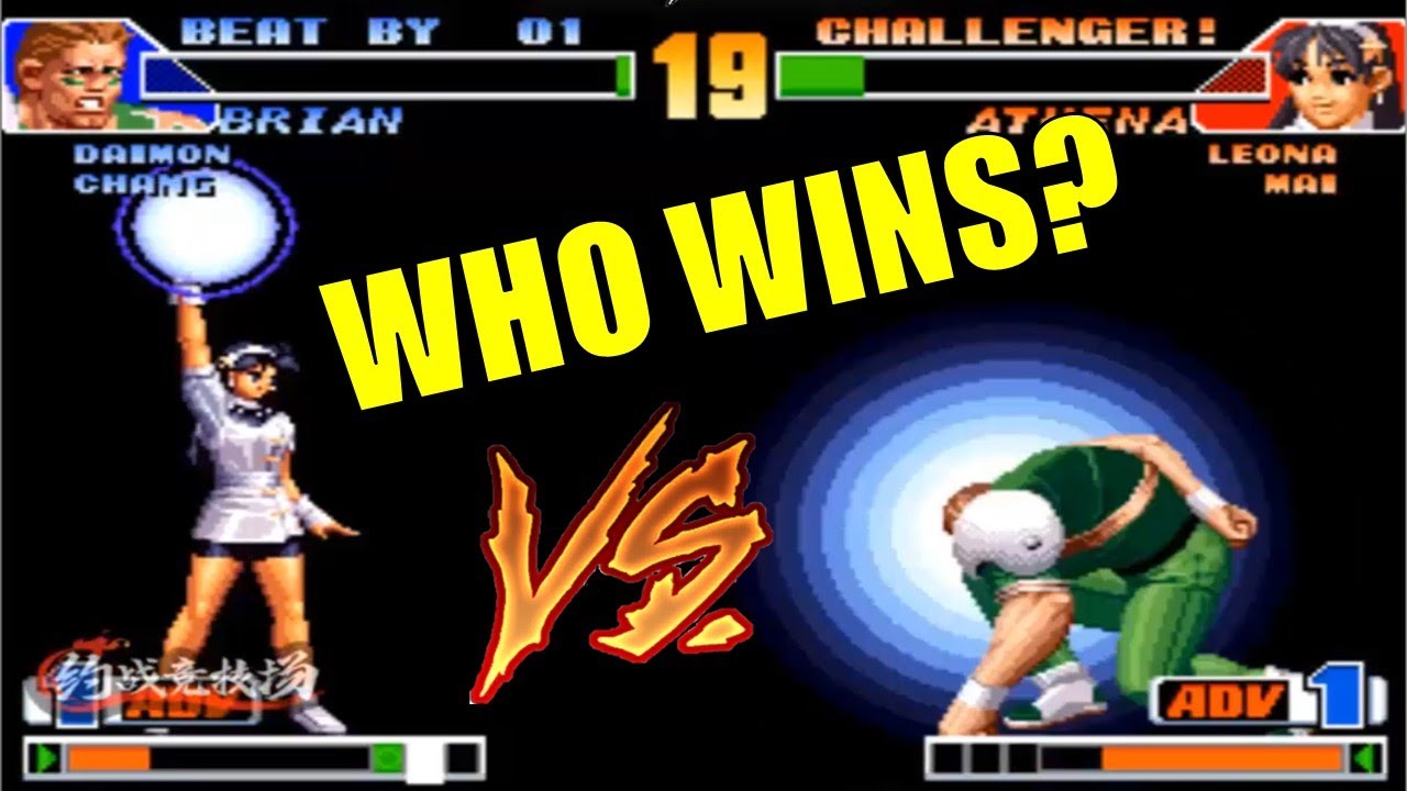 KOF 98 ATHENA VS BRIAN SUPER MOVES - YouTube