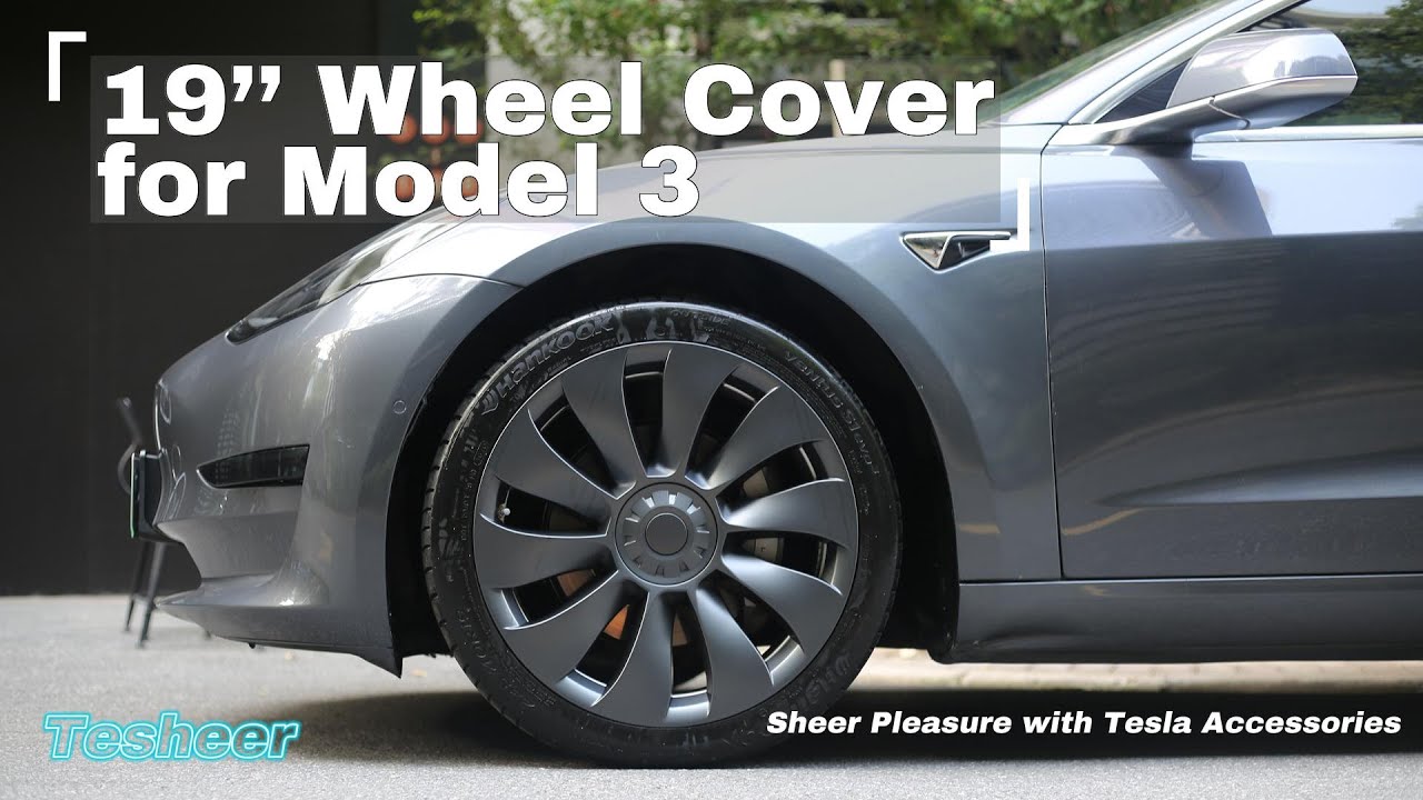Tesheer 19 Inch Hubcaps for 2017-2019 Tesla Model 3 Wheel Cover 19 Inch ...