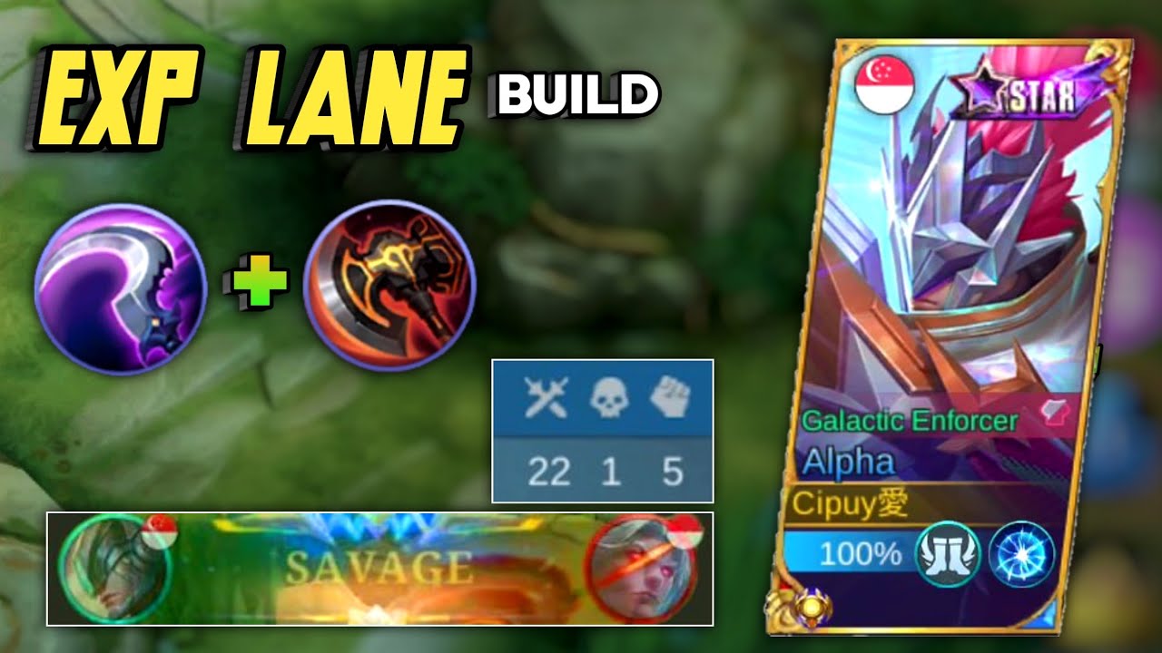 SAVAGE! Build Alpha Exp Lane [ Alpha Best Build 2023 ] Mobile Legends ...