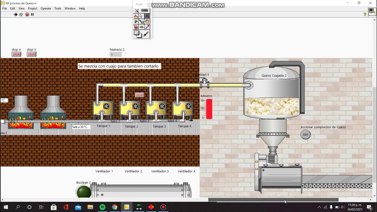 Proceso industrial | LabView - YouTube