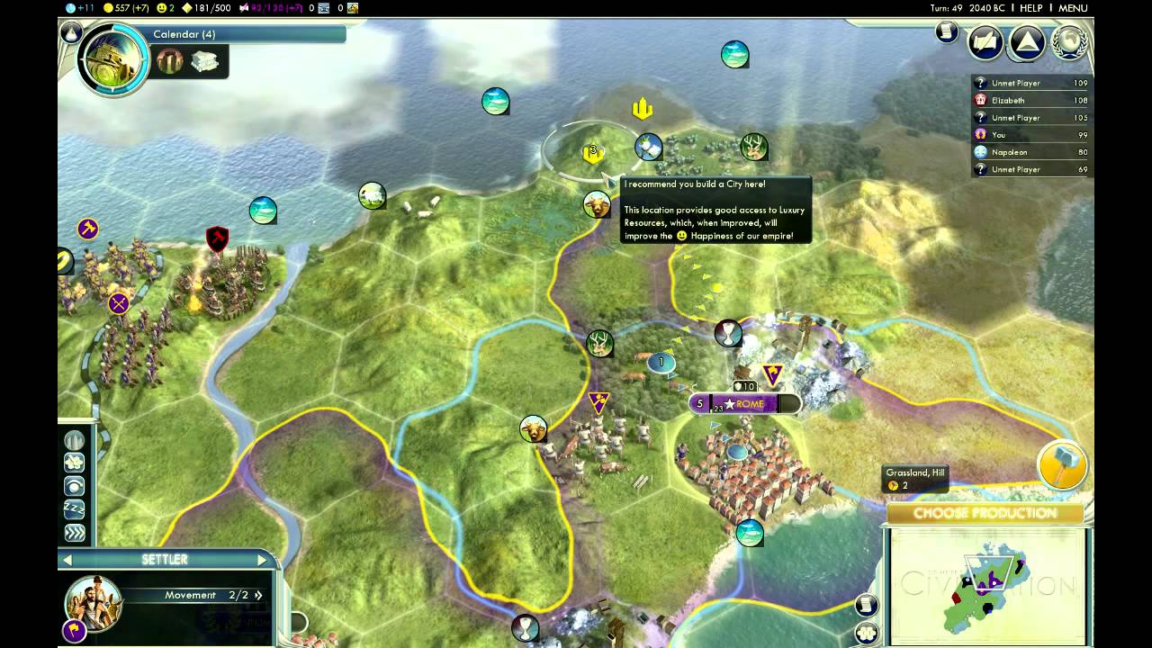 Let's Play Civilization 5 - Rome pt. 2 - YouTube
