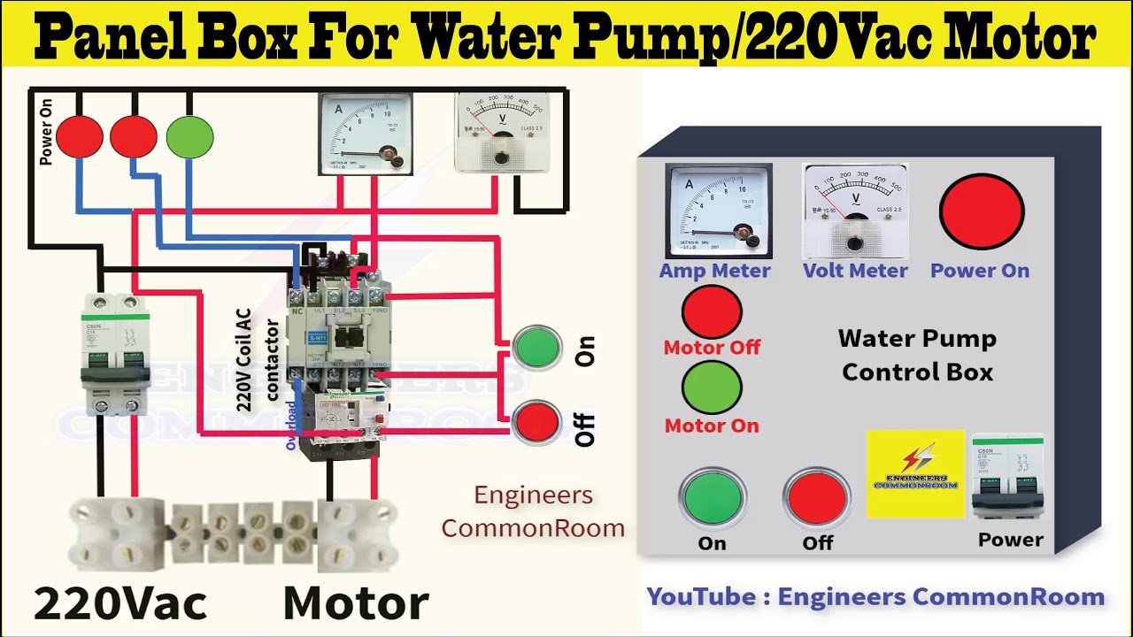 Panel Box For Single Phase Pump Motor। Engineers CommonRoom ...