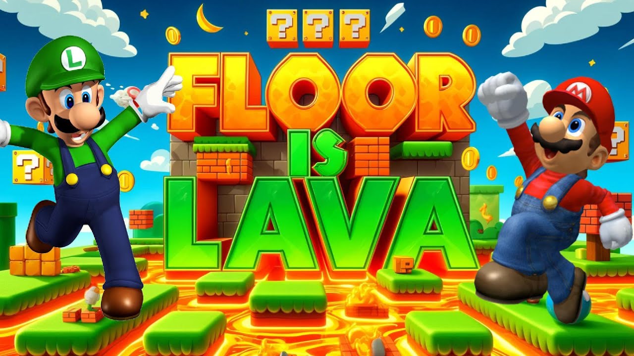 🔥🎮 SuperMario Floor is Lava! 🕺💃 FLOOR IS LAVA | Just Dance | Danny Go ...