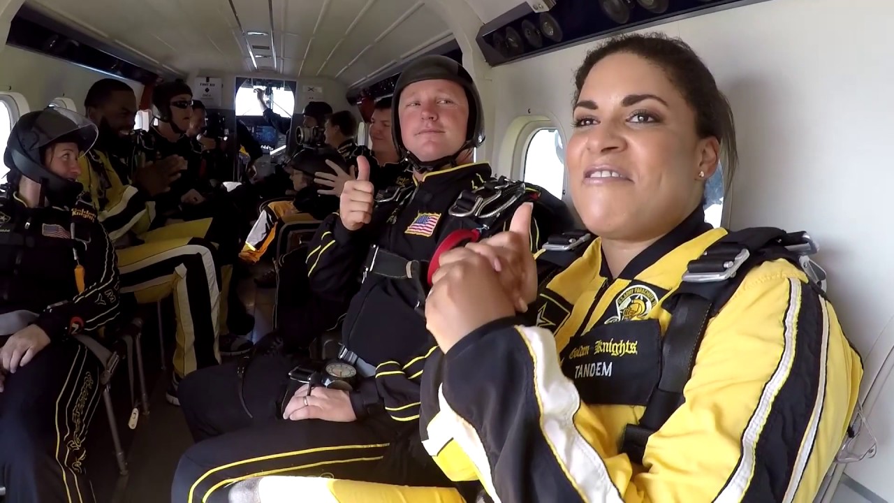 WATCH: Monica Hardin jumps with the Golden Knights - YouTube