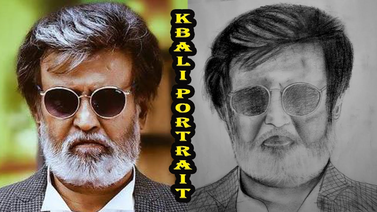 how to draw Rajini - YouTube
