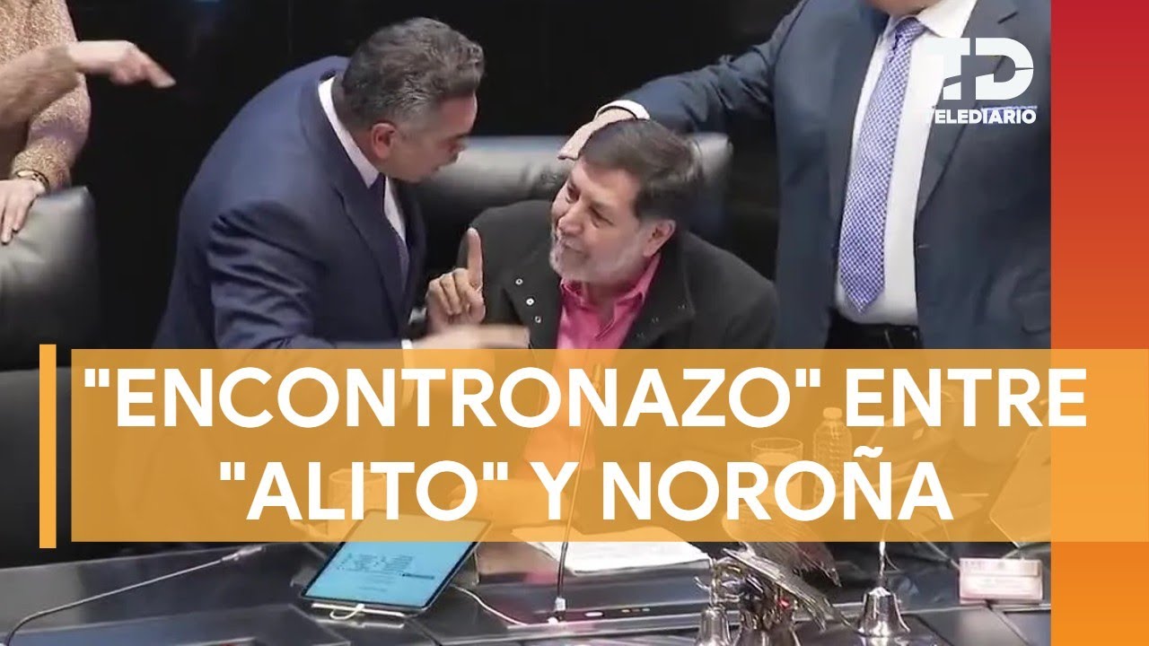 Gerardo Fernández Noroña y "Alito" Moreno protagonizan pelea en el Senado, casi llegan a los ...