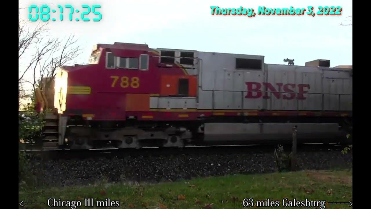 11/3/22 BNSF Mendota Sub Trains w/ Rare WB Intermodal, BNSF K5HA, AC4460CW Leader - YouTube