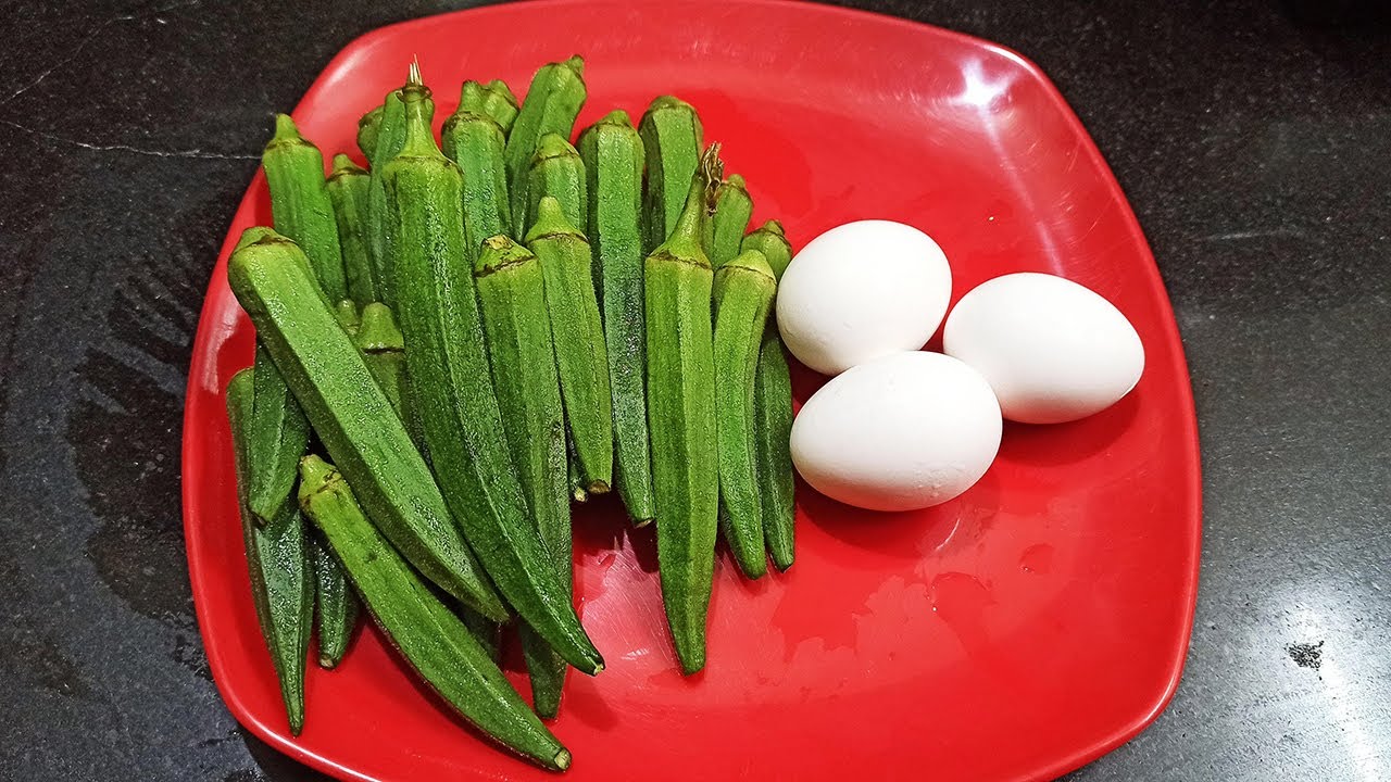 Spicy Ladys Finger Egg Fry | Ladys Finger Fry | Okra Fry - YouTube