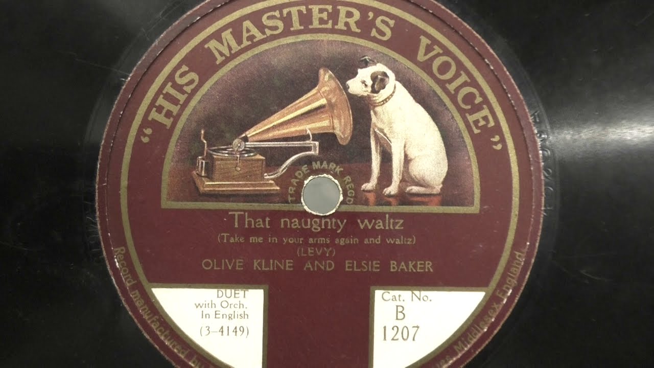 Olive Kline and Elsie Baker: That naughty waltz. (1920). - YouTube