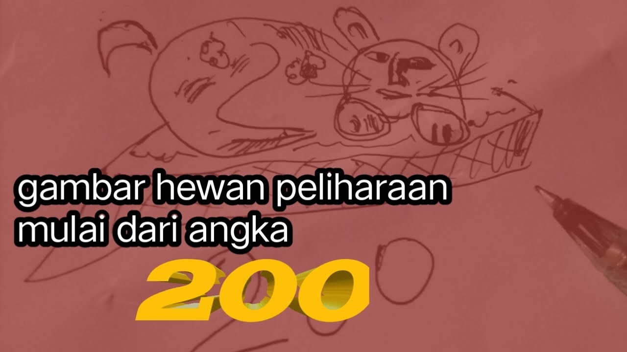 di mulai angka 200 jadi gambar hewan - YouTube