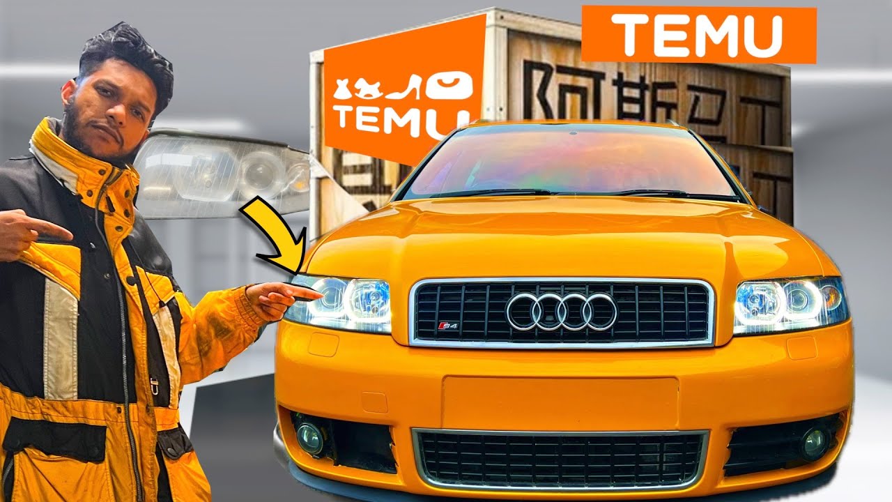CHEAP HEADLIGHT MOD ON MY AUDI S4 FROM TEMU! *£30 HALO LIGHTS* - YouTube