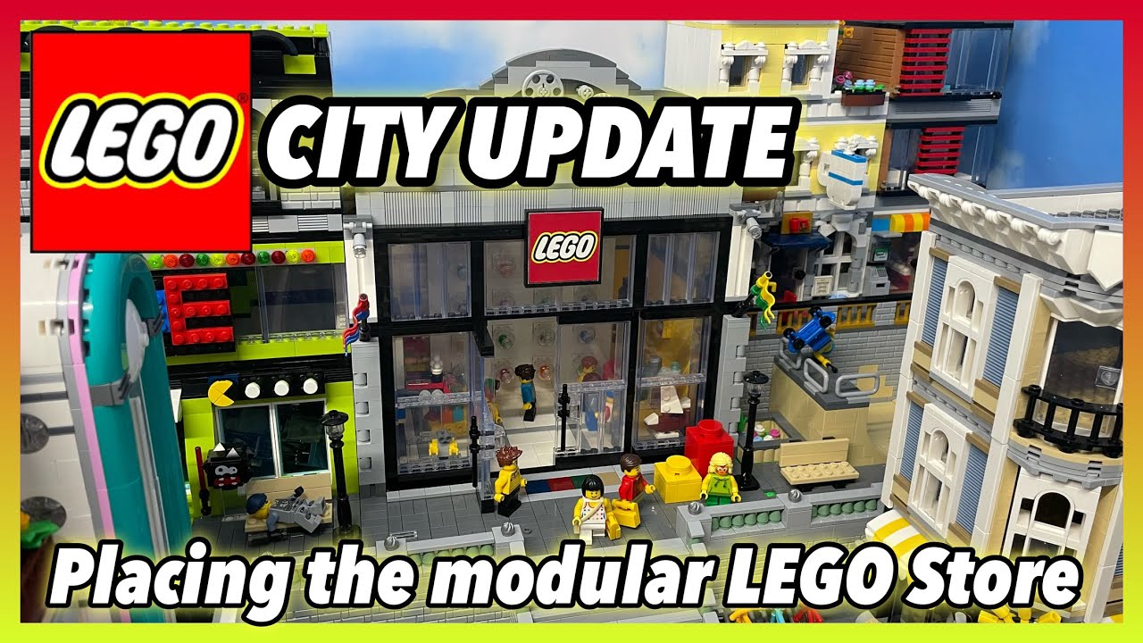 LEGO CITY UPDATE - Placing the modular LEGO Store - YouTube