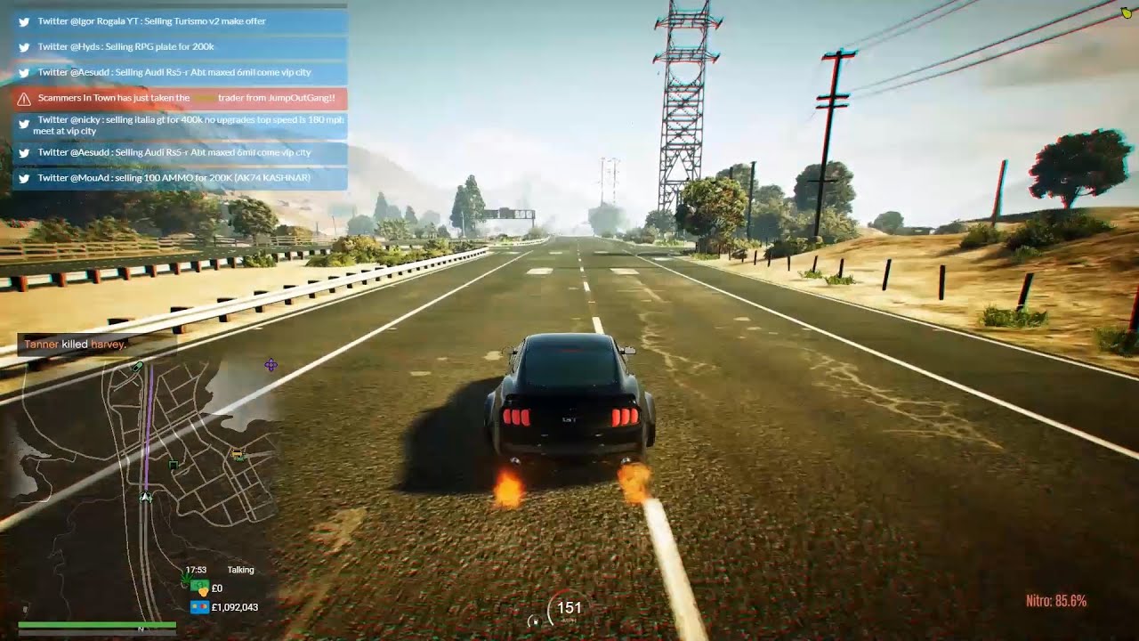 CMG RP Fully Upgraded Mustang | Anti-lag + NOS Test | - YouTube