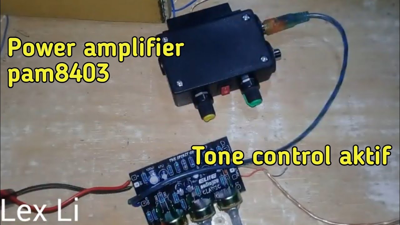 Memasang tone control mono aktif pada power amplifier mini 5v - YouTube