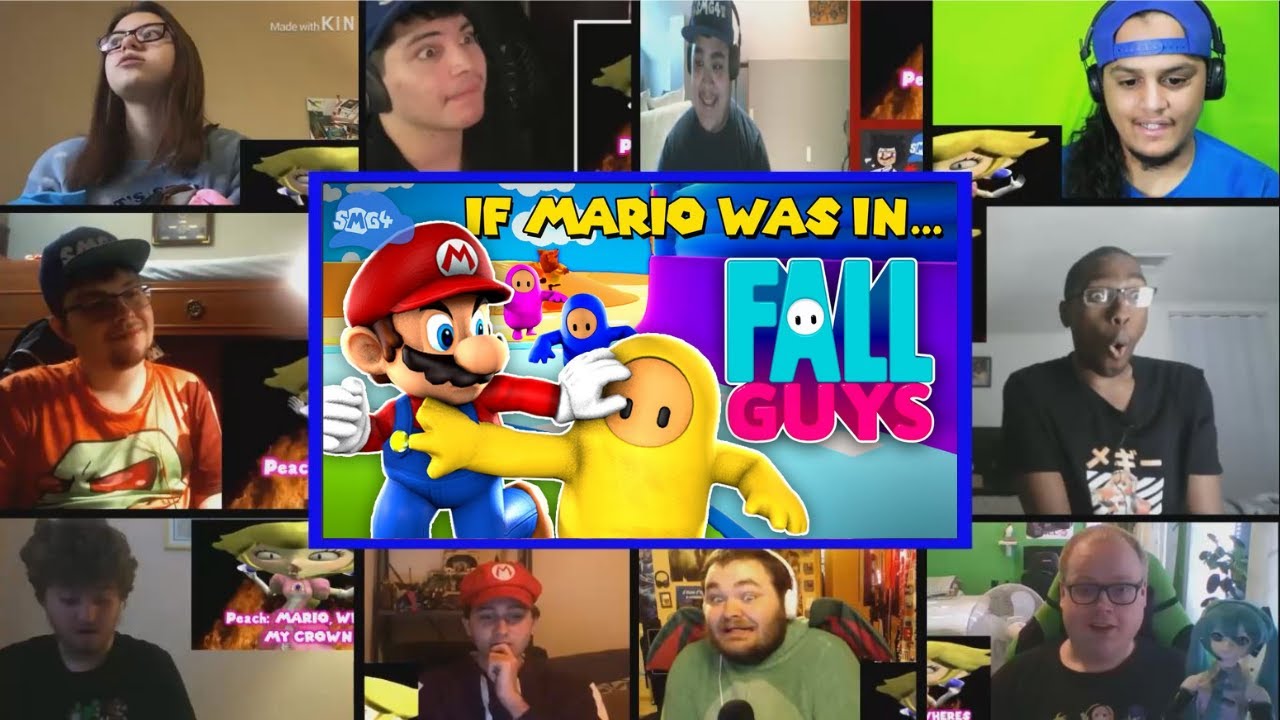 SMG4: If Mario was in... Fall Guys Reactions Mashup - YouTube
