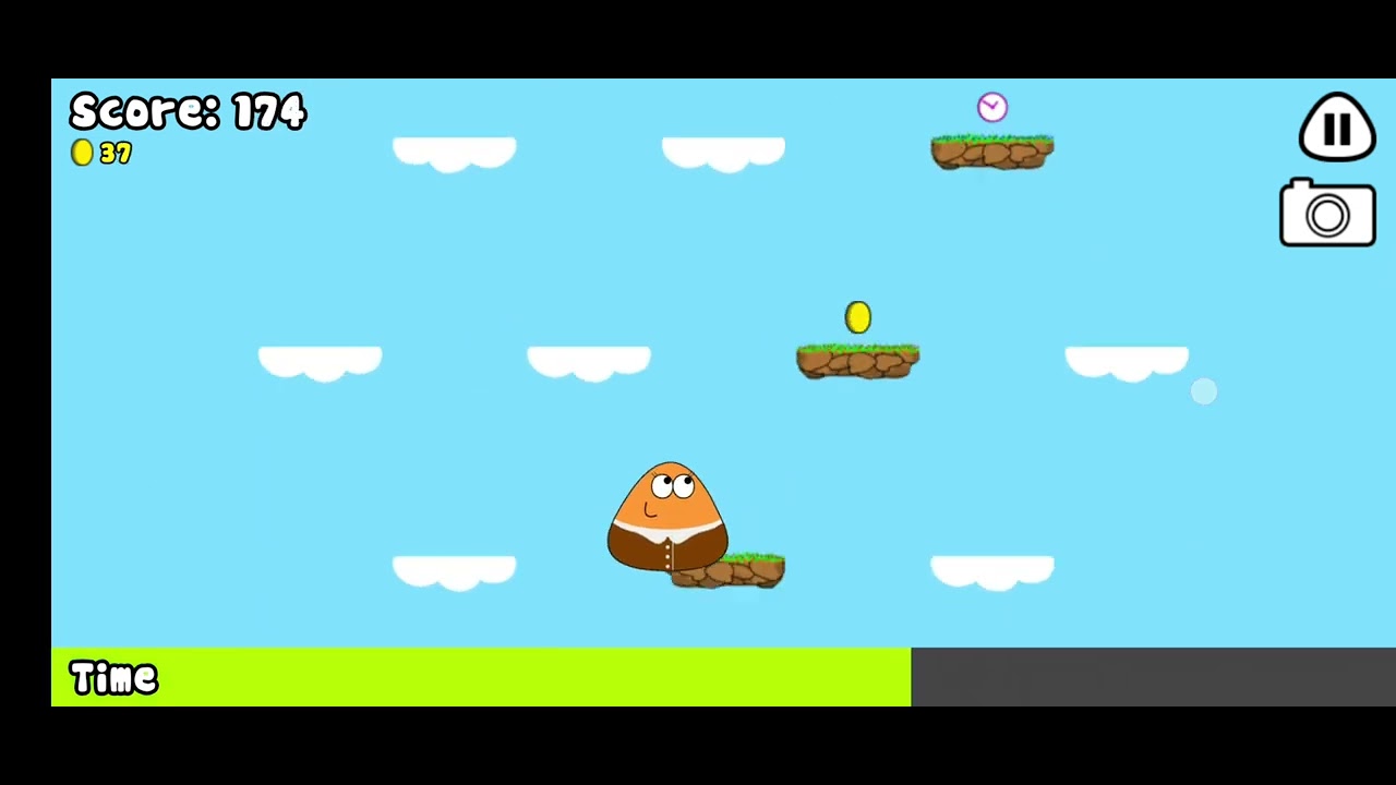 #Pou Sky Hop | New Record!! | 311 Points + 65 Coins | #pou #fyp #cute # ...