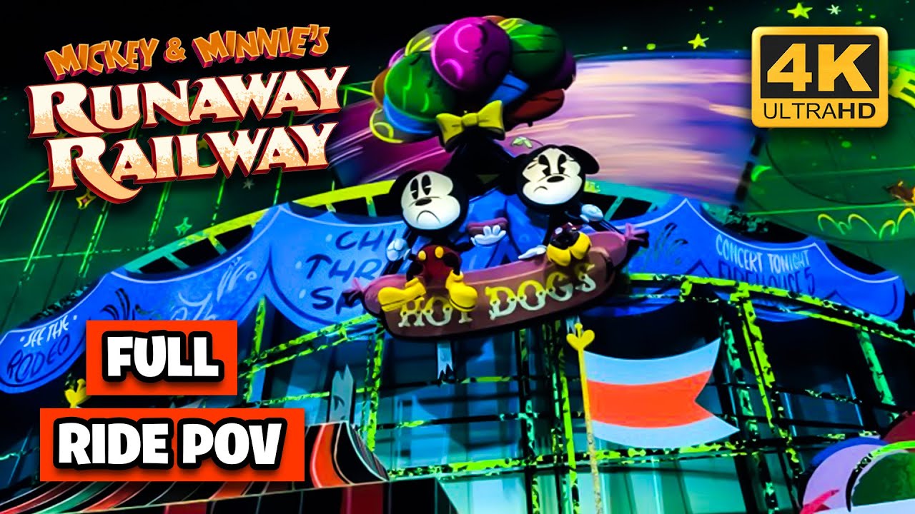 🚂 [4K] Mickey and Minnie’s Runaway Railway at Disneyland 2023! | FULL ...