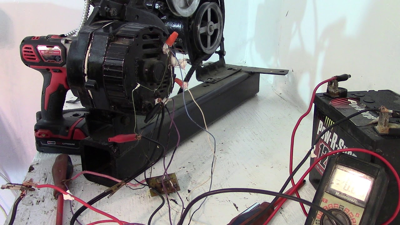self exciting Delco Alternator - YouTube