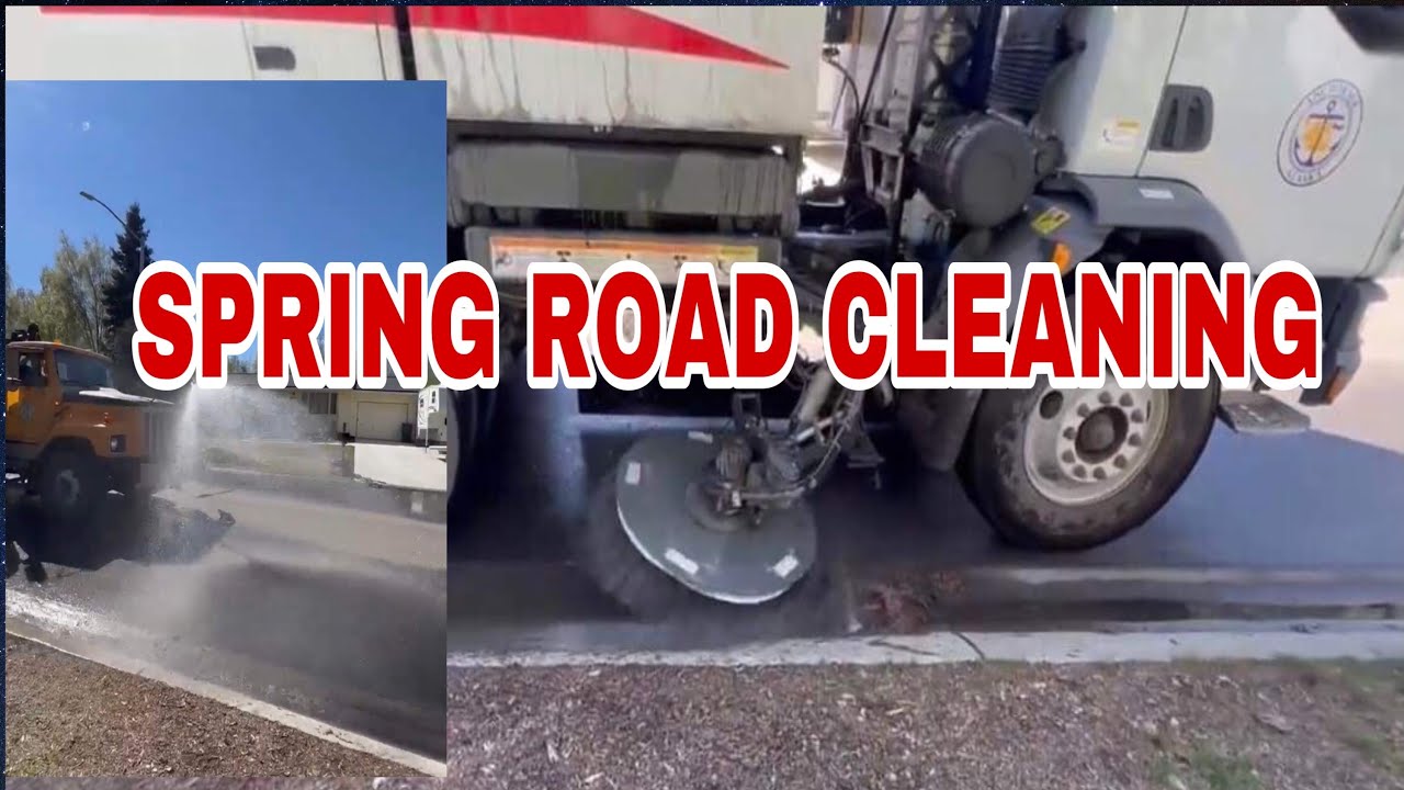 SPRING ROAD CLEANING/Anchorage Sweeping and Pavement Cleaning - YouTube